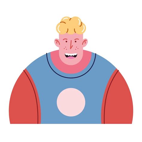 Un Hombre Rubio Y Feliz Vector Gratis