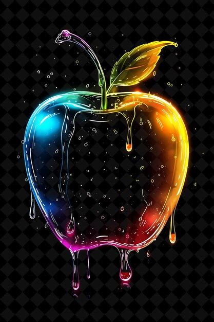 Premium Psd Luminous Candy Apple Constructed With Fragmented Candy