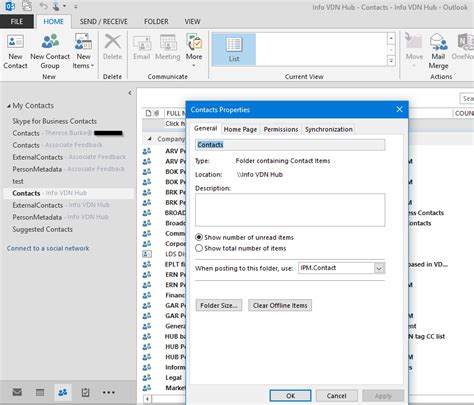 Outlook 2016 Outlook Address Book Tab Is Missing For Public Contact