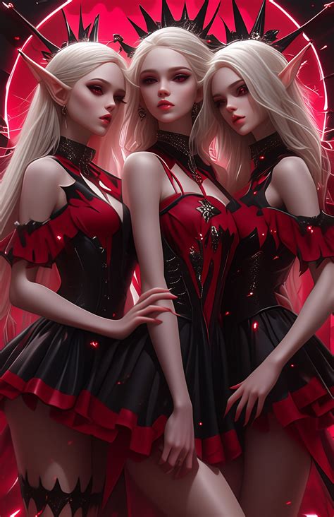 Elven Vampire Cheerleaders by level7goperator on DeviantArt