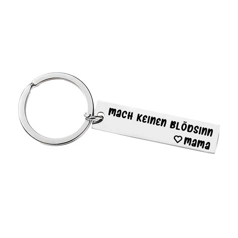 Kettenmachen Personalisiertet Name Edelstahl Schlüsselanhänger Mach keinen Blödsinn Witzige