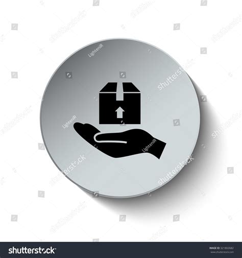 Handle Care Sign Packaging Icon Fragile Stock Vector Royalty Free
