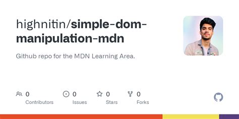 github highnitin simple dom manipulation mdn github repo for the mdn