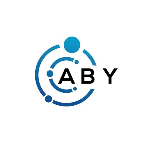 diseño de logotipo de letra aby sobre fondo negro concepto de logotipo