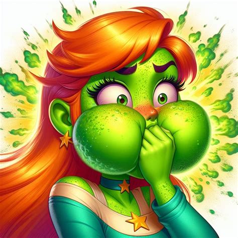 Starfire Sick Puffy Cheeks Ai Art By Alrucker On Deviantart