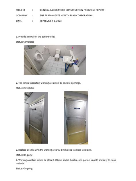 Clinical Lab Progress Report Pdf