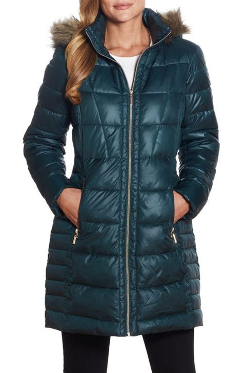 Buy Gallery Faux Fur Trim Puffer Jacket Black At 25 Off Editorialist
