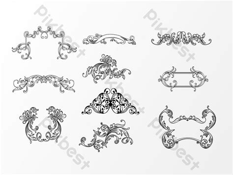 European Retro Classical Pattern Design Elements Png Images Ai Free Download Pikbest