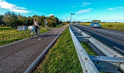 Druppel Op Gloeiende Plaat Fietspad Langs N203 Ietsje Veiliger Gemaakt