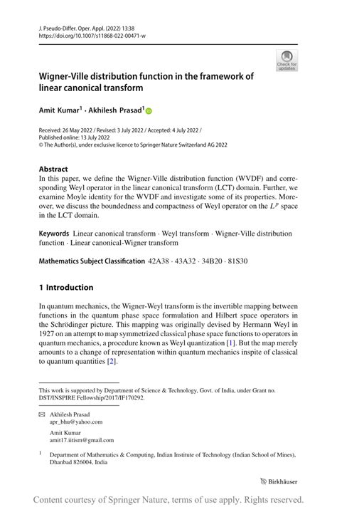 Wigner Ville Distribution Function In The Framework Of Linear Canonical