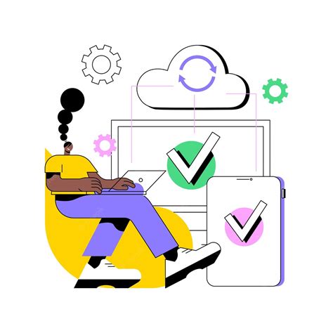 Premium Vector Cloud Connection Abstract Concept Vector Illustration