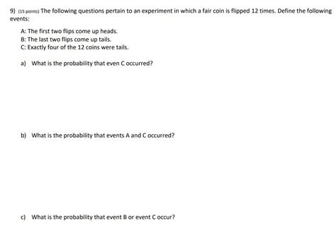 Solved 9 15 Points The Following Questions Pertain To An