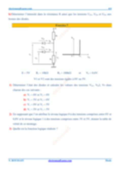 Solution Exercices Corriges Sur Les Diode Corrected Exercises With
