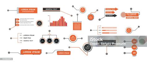 디지털 콜아웃 각주 링크 및 디지털 정보에 대한 레이아웃입니다 광고의 출처 Hud 세트입니다 벡터 일러스트레이션 개체 그룹에 대한 스톡 벡터 아트 및 기타 이미지 Istock