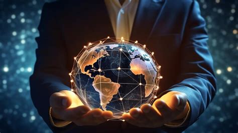 Premium Ai Image Businessman Creating A Wireframe For A Global Network Generative Ai