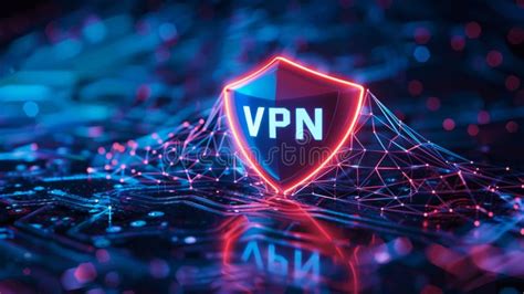 Protecting Online Security With A Vibrant Shield Symbolizing Virtual Private Networks In Digital