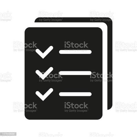Icône De Liste Symbole De Menu Icône De Liste De Contrôle Style Uni