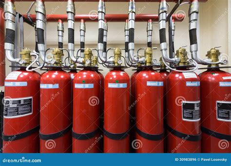 Sistema Antincendio Industriale Potente Fotografia Stock Immagine Di