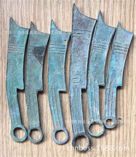 古玩刀币六枚全套 刀币 明刀 燕国货币 齐刀 古铜钱 古代货币道具 阿里巴巴