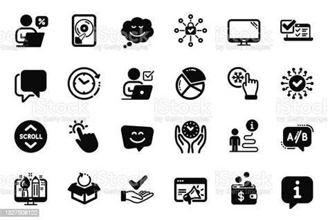 안전 시간 Ab 테스트 및 원형 차트와 관련된 기술 아이콘의 벡터 집합입니다 벡터 0명에 대한 스톡 벡터 아트 및 기타 이미지 0명 기포 대화 풍선 문자 기호