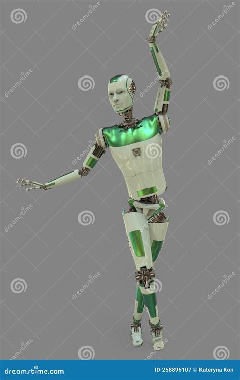 Robot Ballet Dancer 3d Illustration Stock Illustration Illustration