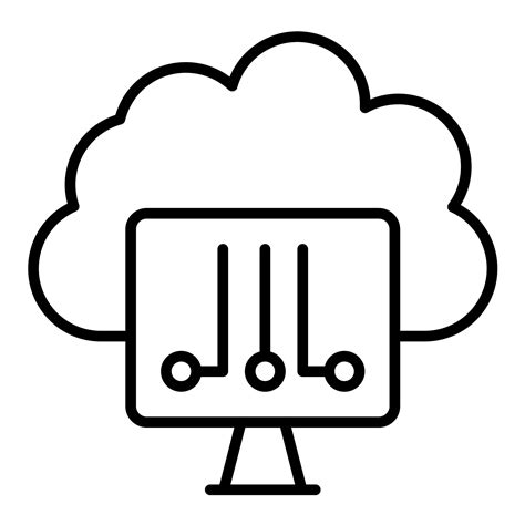 Cloud System Line Icon Vector Art At Vecteezy