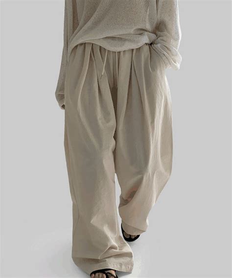 매니크 무료배송 Fw버전 추가unisex 레디오 코튼 핀턱 와이드팬츠