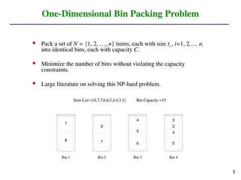 Ppt Weight Annealing Heuristics For Solving Bin Packing Problems