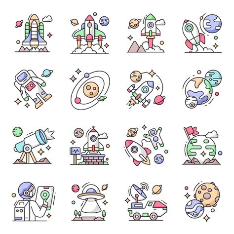 Premium Vector Pack Of Astrology Flat Icons