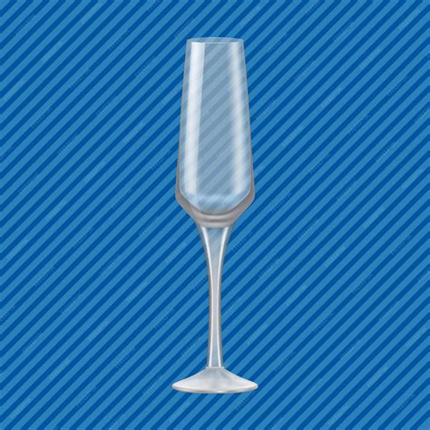 Premium Vector Flute Glass Concept Background Realistic Illustration