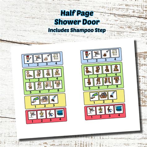 Shower Sequence Visual Support Taking A Shower Shower Visual Etsy