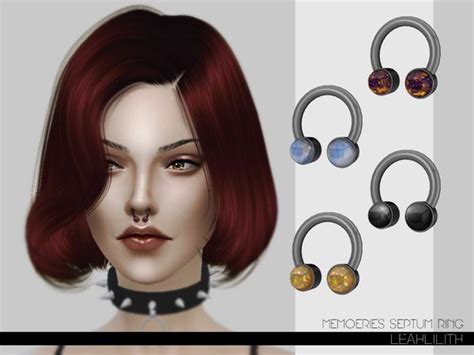 Leah Lillith S LeahLilith Memories Septum Ring Sims 4 Piercings Sims