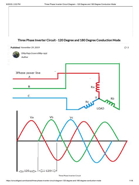 Three Phase Inverter Circuit Diagram 120 Degree And 180 Degree