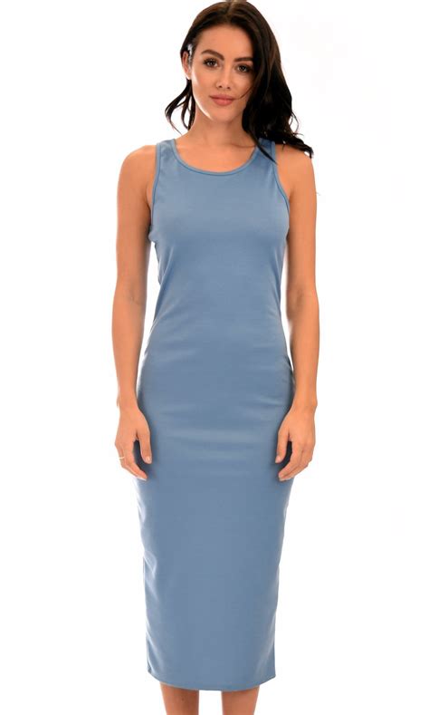 Lyss Loo Hourglass Racerback Bodycon Midi Dress