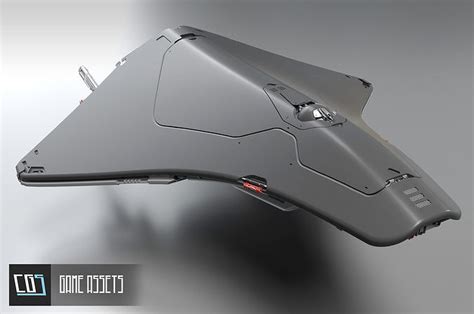 3d Model Stingray Battle Drone Spaceship Vr Ar Low Poly Cgtrader