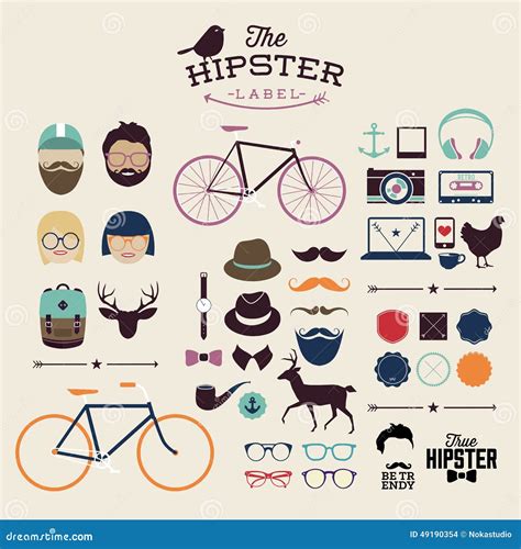 Hipster Style Infographics Elements And Icons Stock Illustration