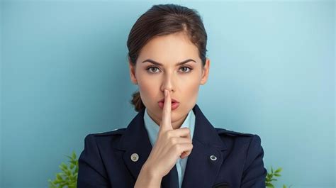 Professional Office Receptionist In Uniform Premium Ai Generated Image