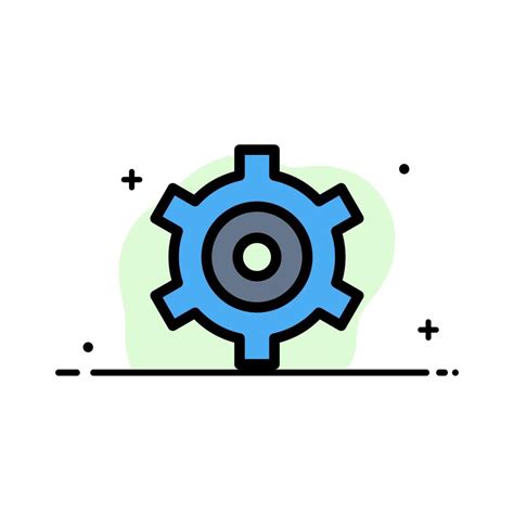 Gear Setting Cogs Business Flat Line Filled Icon Vector Banner Template 14870740 Vector Art At