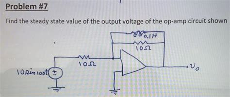 Solved Find The Steady State Value Of The Output Voltage Of