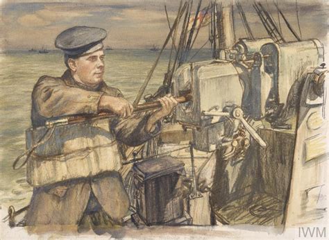 Francis Dodd Iwm Cleaning The Gun Hm Trawler Mackenzie