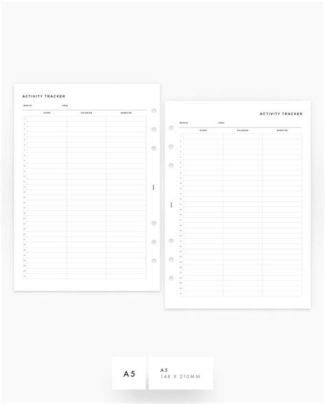 Activity Tracker Printable Planner Inserts 8lotus Activity Tracker Printable Planner Inserts 8lotus