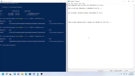Getfilehash Powershell Command Youtube