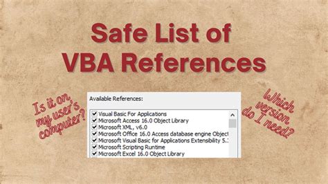 Tools References Safe List