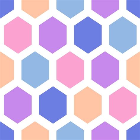 Premium Vector Seamless Pattern With Colorful Honeycomb