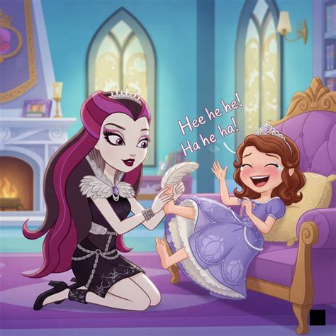 Raven Queen Tickles Princess Sofia By Fanfictionochistory On Deviantart
