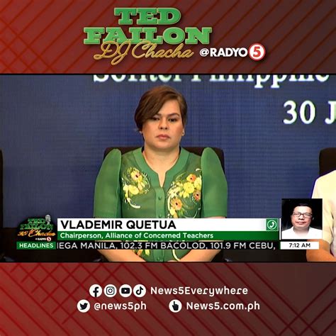 Reaksyon Sa Sinabi Ni Vice Pres Sara Duterte Tungkol Sa Sektor Ng