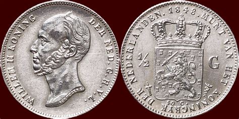 Koninkrijk der Nederlanden ½ Gulden 1848 NEDERLAND NETHERLANDS