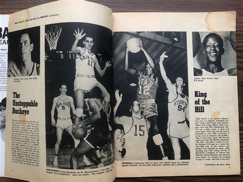 1962 Basketball Yearbook Bob Cousys All America Preview Wilt