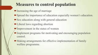 POPULATION CONTROL Pptx