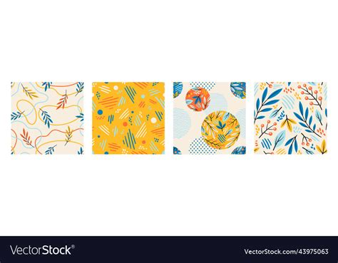 Set Of Abstract Organic Patterns Royalty Free Vector Image